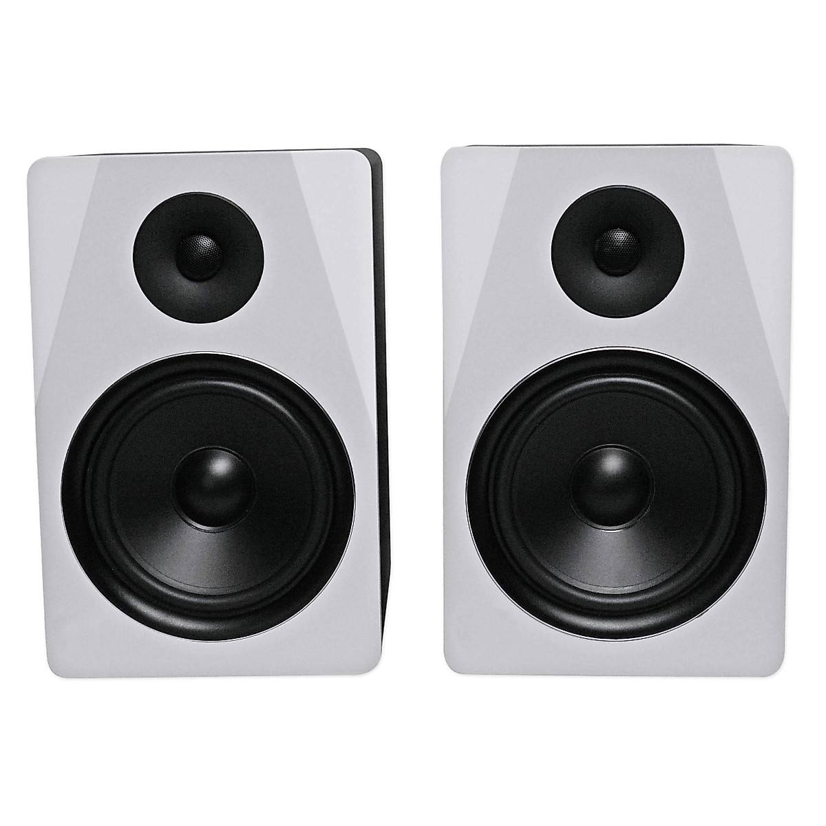 Rockville Pair APM8W 8" 2-Way 500 Watt Powered USB Studio Monitor Speakers+Pads