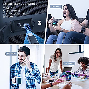 Portable Bluetooth Speakers Wireless Waterproof IPX7,Bluetooth Speakers with Lights,Speakers Bluetooth Wireless Loud with Bass,DSP TWS Pairing for 48W Stereo Bluetooth 5.1 Speaker Powerful Bass