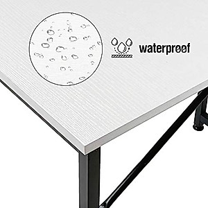 Lufeiya 31 31 inch Small Computer Desk Brown and White Set