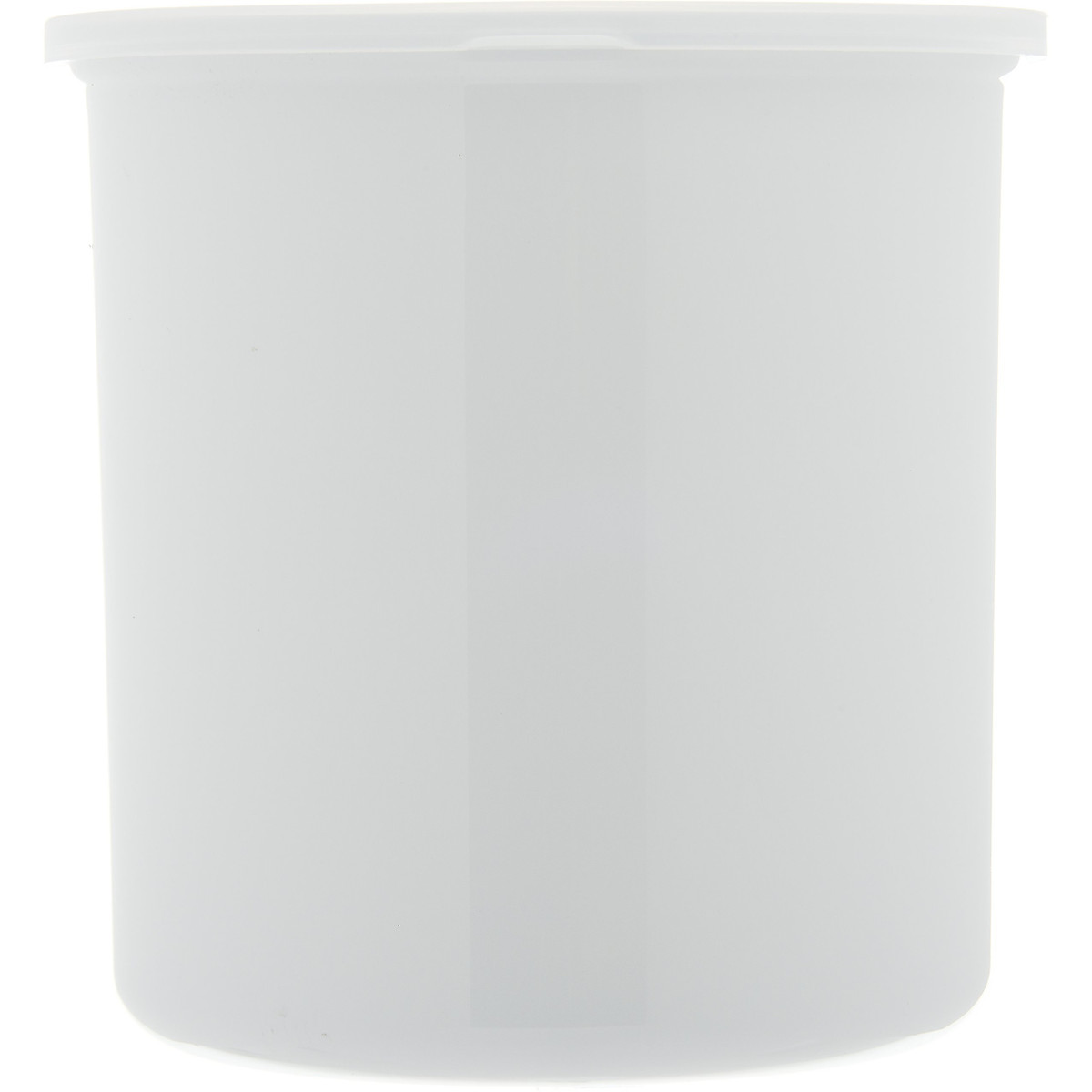 Carlisle FoodService Products Classic Round Storage Container Crock with Lid for Kitchen, Restaurants, Home, Plastic, 2.7 Quarts, White