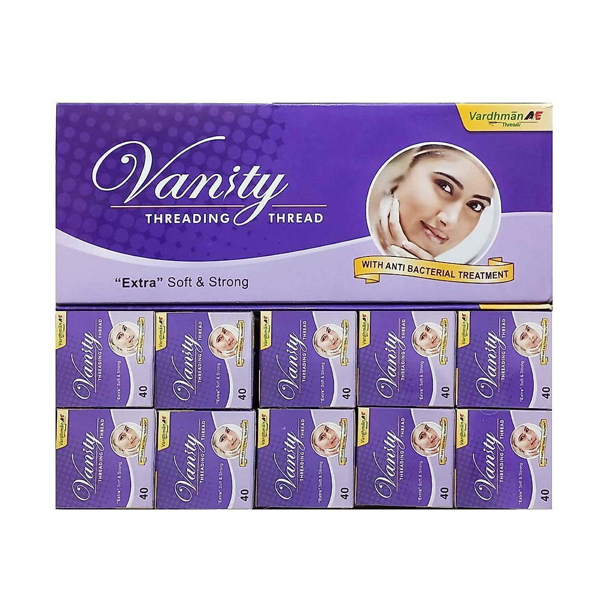 Vanity Eyebrow Threading 10 Spool x 300 Meter Extra Soft Strong