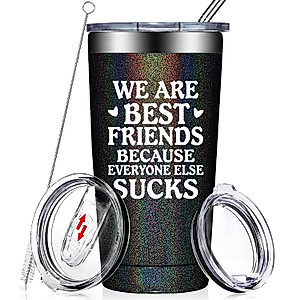 Fufendio Gifts for Women Friends - Best Friend Birthday Gifts for Women - Friendship Gifts, Valentines Day Gifts for Friend Female - Insulated Coffee Mug Tumbler Cup