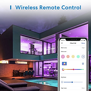 Smart LED Strip Lights Works with Apple HomeKit, 16.4ft WiFi RGB Strip, Compatible with Siri, Alexa&Google and SmartThings, App Control, Color Changing Led Strips for Home, Bedroom, Kitchen, TV, Party