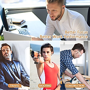 Reusable Ear Plugs for Noise Reduction 2 Pairs 33dB NRR Soft Silicone Earplugs Sound Blocking Sleeping Noise Cancelling for Work, Travel, Shooting Range, Motorcycle, Sleep Snoring Black SAMWUNICE