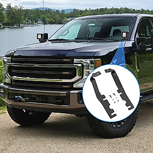WSays Upper Hood Hinge Ditch LED Light Mount Brackets Compatible with 2017-2022 Ford F250/F350/F450/F550 Super Duty