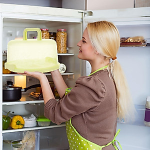 Locking Dessert Carrier Cake Storage Carrier Cake Carrier Clear Plastic Cake Container Cake Box Serving Tray with Handle and Dome Lids Green Locking Dessert Carrier Pie Carrier