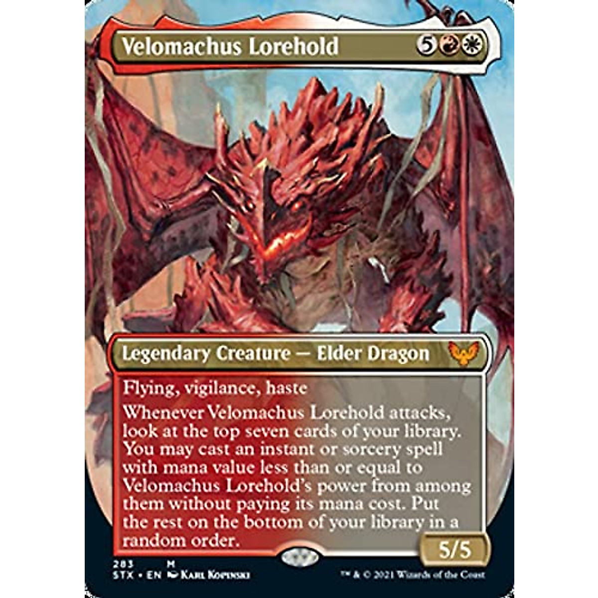 Magic: the Gathering - Velomachus Lorehold (283) - Borderless - Strixhaven: School of Mages