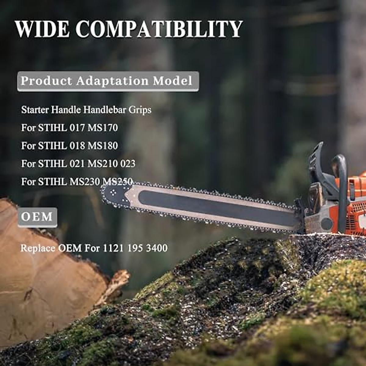 2Pcs Starter Handle Handlebar Grips Fit STIHL 017 MS170 018 MS180 021 MS210 023 MS230 MS250 Chainsaw Parts