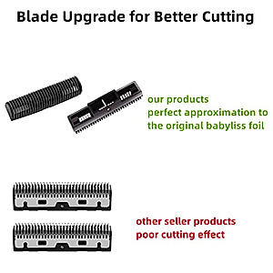 2 Pack Replacement Foil and Cutters Compatible with BaBylissPRO Double Foil Shaver, Replacement Foil Compatible with BaBylissPRO FXFS2 Shaver,Golden