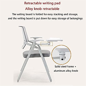 WHLONG Folding Chair Training Chair with Table Board Foldable Conference Chair with Writing Board Office All-in-One Chair Outdoor/Indoor