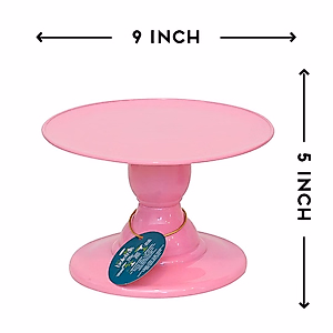 So BOLEIRAS ABS Plastic Colorful Set of 3 Cake Stands (Pink), Easy to use Concept for a More Creative Production for Party, Wedding, Small 9Inchx5Inch, Medium 11Inchx7Inch, Large 12,5Inchx10Inch