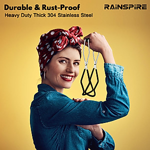 Rainspire Canning Jar Lifter, Canning Tongs Jar Lifter, Canning Tools, Canning Supplies for Home Kitchen, Stainless Steel, Black