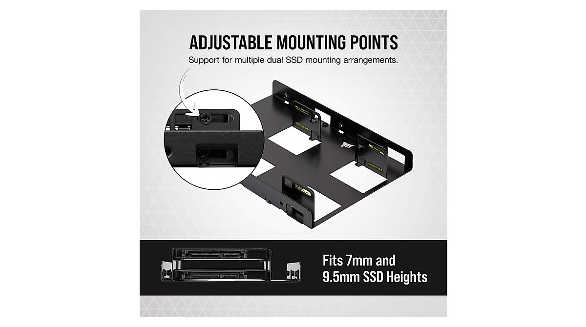 Corsair Dual SSD Mounting Bracket for Easy Installation
