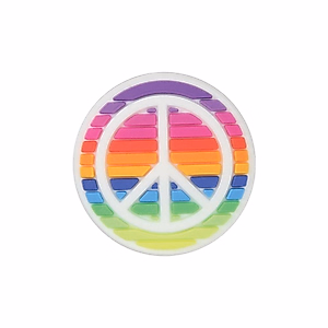 Crocs Jibbitz Rainbow Shoe Charms | Jibbitz for Crocs, Rainbow Peace Sign, Small