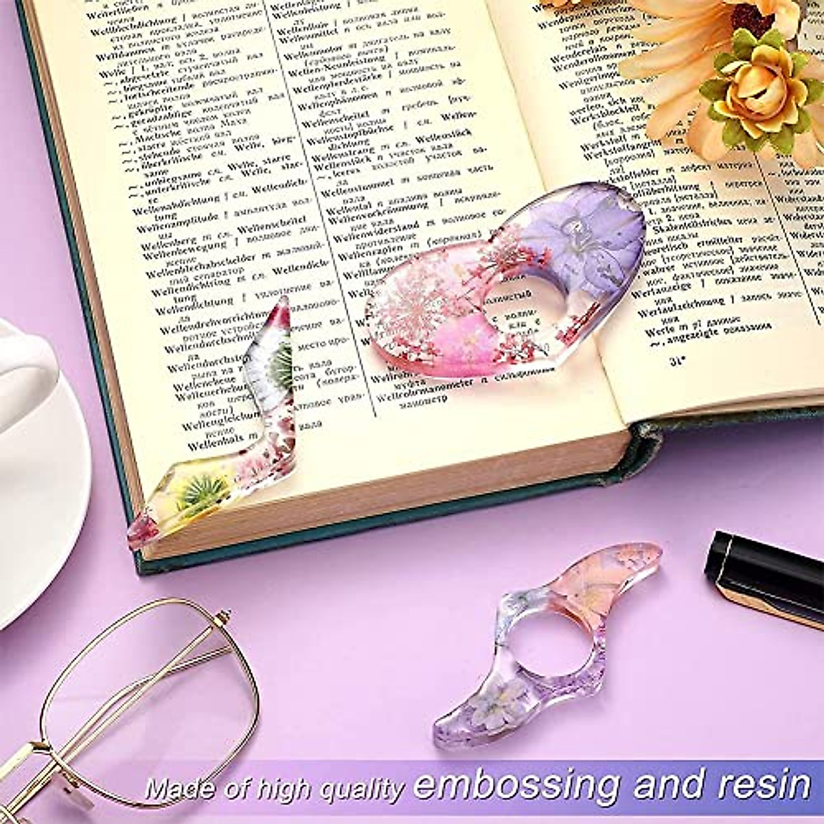 Acrylic Thumb Book Support Book Page Holder Convenient Thumb Office Holder Bookmark Book X5x8 School Supplies