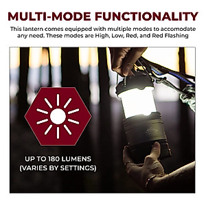 Cascade Mountain Tech Collapsible LED Lantern, Perfect Lighting for Camping, BBQ's and Emergency Light - 3 Pack Batteries Included …