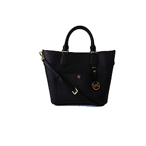 Michael Kors Greenwich Large Saffiano Leather Grab Bag Navy (Black)
