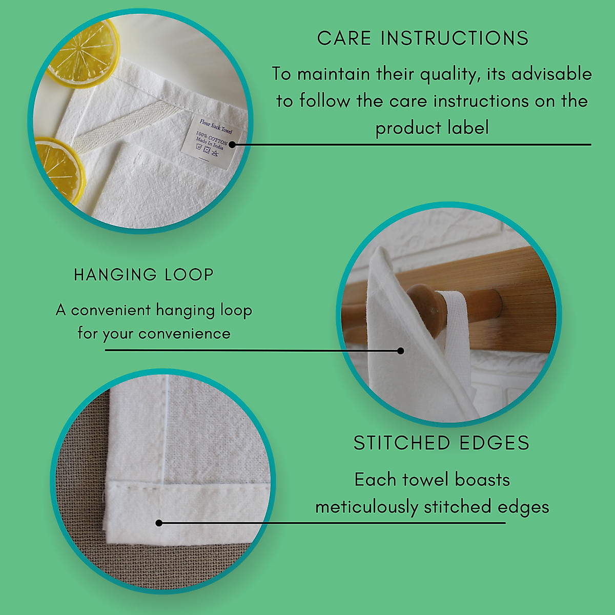 WHITESTEM Flour Sack Dish Towels | 13”X13” | 25-Pack | White | 130 Thread Count Ring Spun Cotton, Blank Towels for Easter, Kitchen Dish Towels, Kitchen Towels, Hand Towels, Tea Towels and Dish Cloths