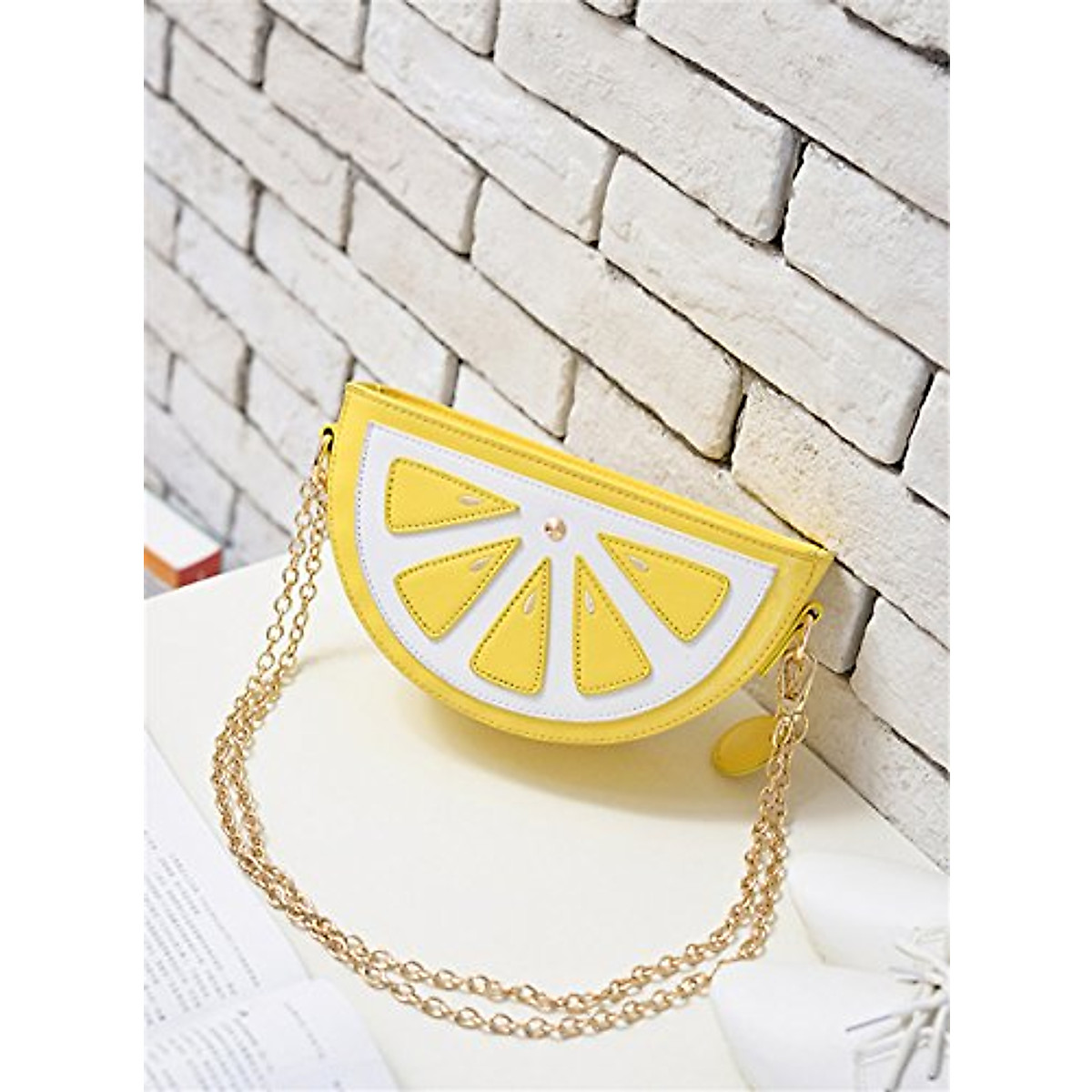 Barabum Novelty Purse Lemon multi function Cross-body Messenger Shoulder Hand Bag Purse for Women and Girls (Lemon)