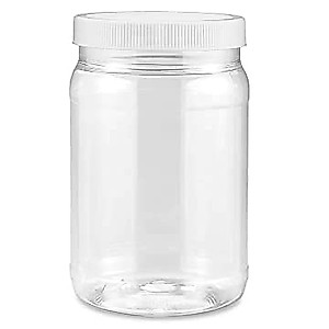 Smart Solutions Clear Plastic Mason Jars (18 oz 24 pack) | With Screw-On Airtight Lids | Refillable | No BPA | Perfect for Crafts, Herbs, Slime, Food & Liquids | Made in USA