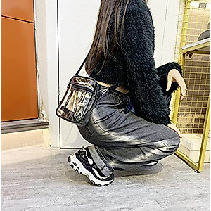 FASHLOVE Clear Purse Bag, Bag Tote Stadium Approved Clear Crossbody bag Sports Concerts Festivals