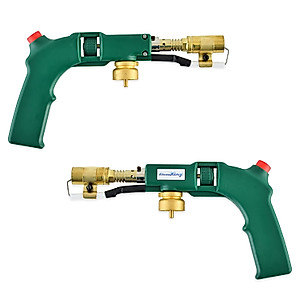 Flame King Propane & Mapp Gas Blow Torch 27,000 BTU w/Self-Igniter for Searing, Soldering and as Fire Starter