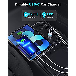 iPhone Car Charger, Dual USB C Fast Car Charger[Apple MFi Certified]40W Type C Apple Car Charger + 2pack 3.3ft Lightning Cable + 20W PD iPhone Charger Fast Charging for iPhone 14/13/12/11 Pro Max/iPad