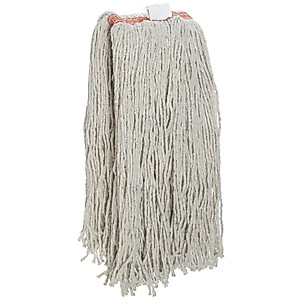 Rubbermaid Commercial Products Cut End Cotton Mop Head Replacement/Refill, 32-Ounces, White, Heavy Duty Cotton Industrial Wet Mop For Floor Cleaning Office/School/Stadium/Restaurant