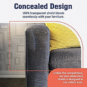 Stelucca Amazing Shields Cat Scratch Furniture Protector - Pack of 6, Adhesive Clear 17x12 in Cat Training Couch Protector - Plastic, Anti Scratching Sticky Tape Cat Repellent Mat - Scratching Post