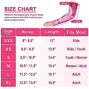 COOLOMG Pink Arm Sleeves Breast Cancer Awareness Month Compression Sleeves for Baseball Football Basketball S