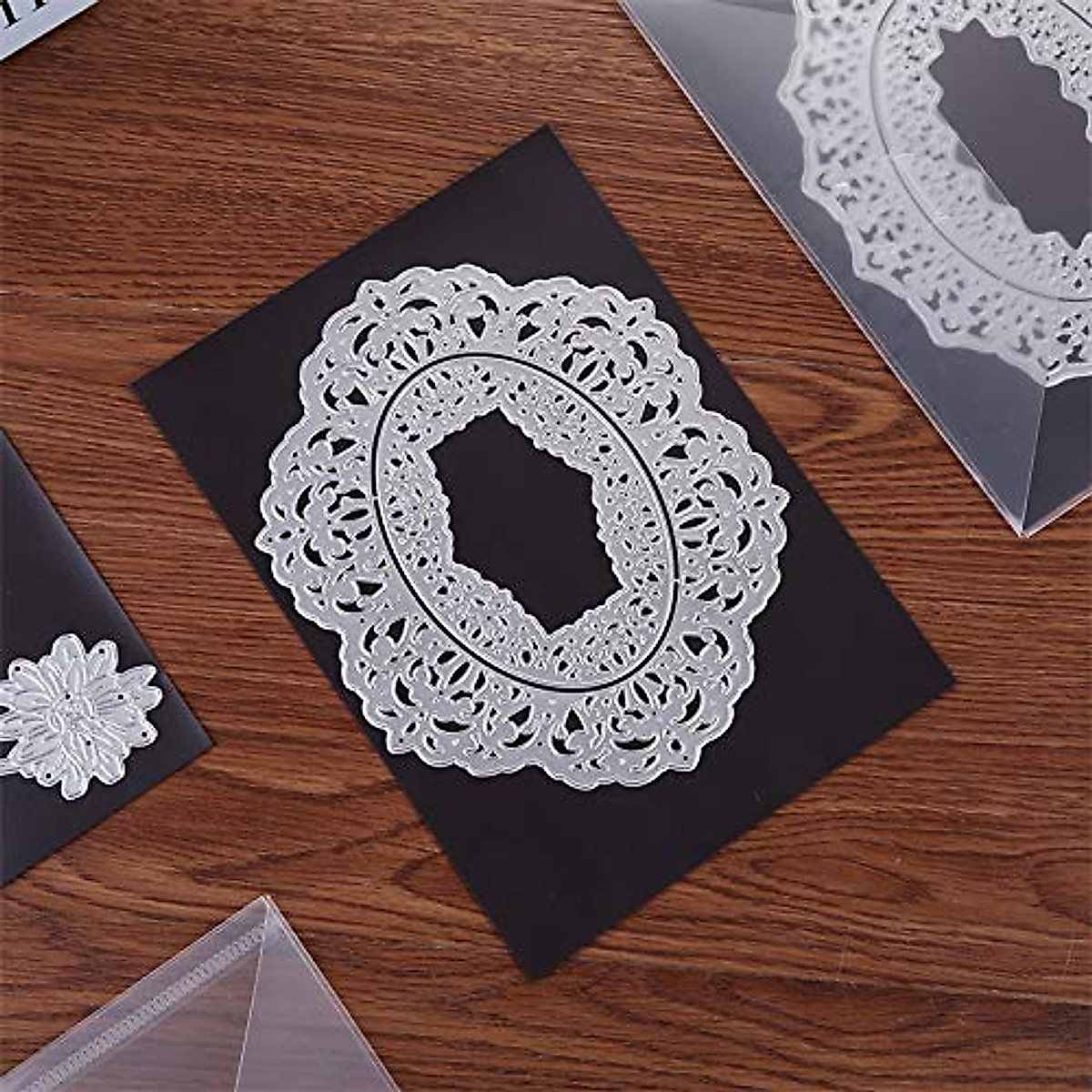 10 Pack 6.8x4.8" Magnetic Sheets with 10 Pack 5x7" Stamp & Die Storage Pockets Set for Cutting Dies Stencil Album Stamp Crafts Store and Organize All of Your Metal Cutting Dies On Single Side