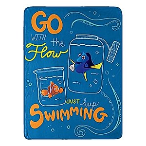 Northwest Finding Nemo Micro Raschel Throw Blanket, 46" x 60", with The Flow