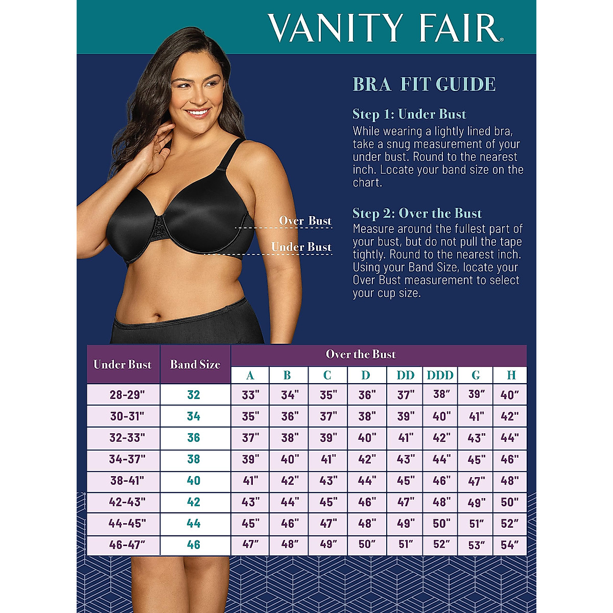 Vanity Fair Women's Plus Size Beauty Back Smoothing Minimizer Bra, Damask Neutral, 40DD