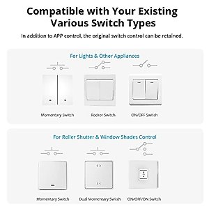 SONOFF DUALR3 Lite Smart Switch Moudle,WiFi Smart Curtain Switch,Dual Relay DIY Curtain, Blinds, Roller Shutter,Two Way Smart Switch,Compatible with Alexa&Google Assistant(1 Pack)