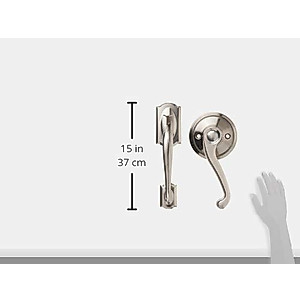 Schlage FE285 CAM 619 FLA LH Camelot Front Entry Handleset with Left-Handed Flair Lever, Lower Half Grip, Satin Nickel