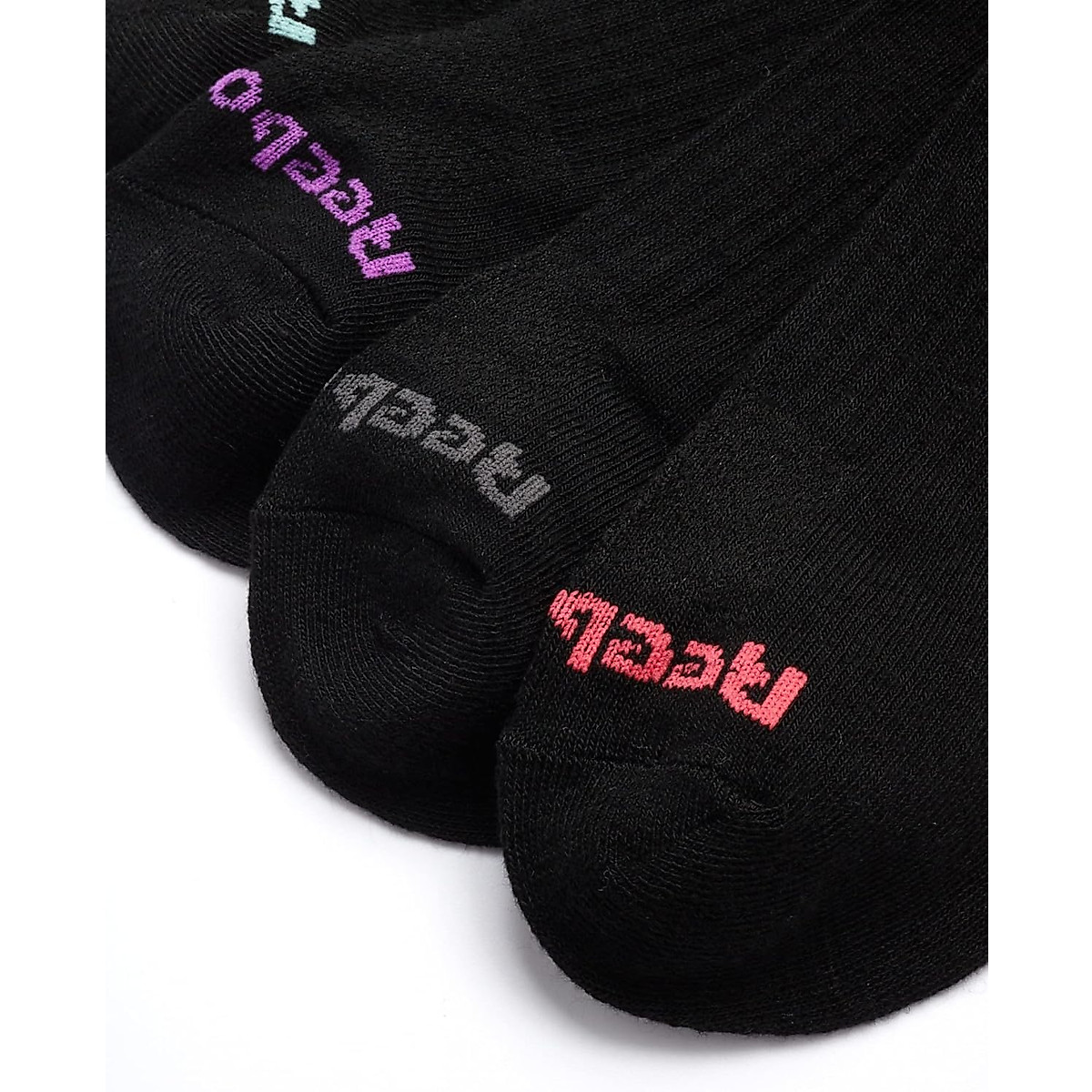 Reebok Women's Athletic Socks - Performance Low Cut Socks (12 Pack), Size 4-10, All Black