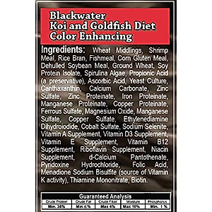 Blackwater Premium Koi and Goldfish Foods Color Enhancing Diet 2 lb, Medium Pellet