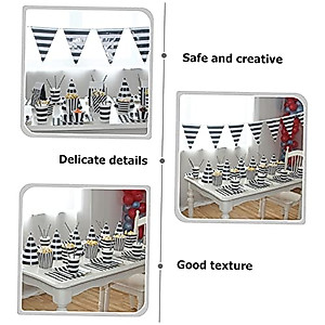Amosfun 36pcs Popcorn Boxes Popcorn Box Snack Container Decorative Box Cake Container Paper Popcorn Boxes Black and White Stripes Mini Paper Popcorn Containers Party Snack Bucket Hat