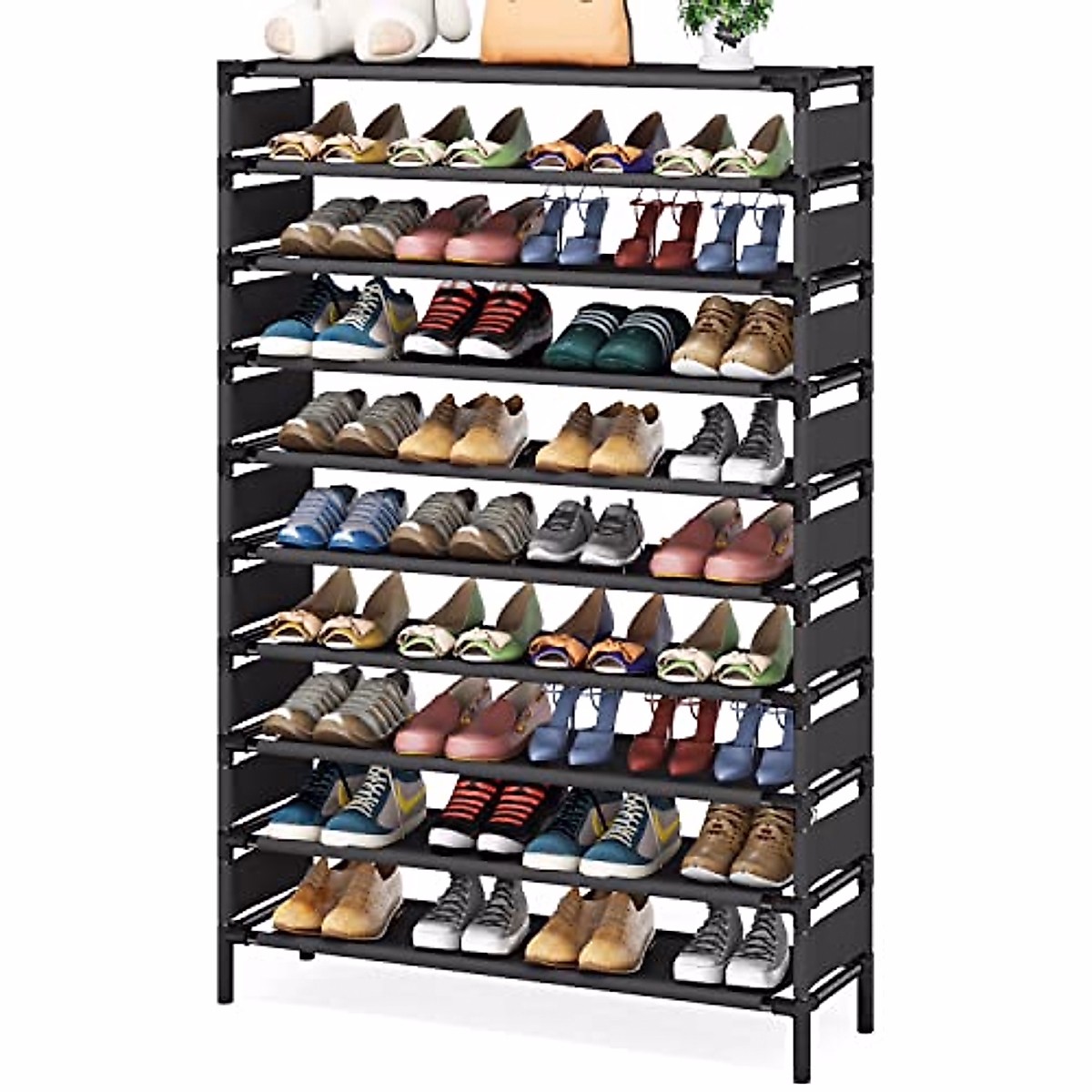 Tribesigns Upgraded 10 Tiers Shoe Rack, Large Capacity Shoe Shelf, Tall Shoe Organizer for 50 Pairs, Space Saving Shoe Storage
