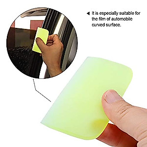 3 Pcs PPF Squeegee Soft Rubber Scraper, Anti-Scratch TPU Coating Scraper for Car Vinyl Paint Protection Film Installation, Vinyl Wrap and Window Tint Windshield Glass Cleaning Squeegee Tool