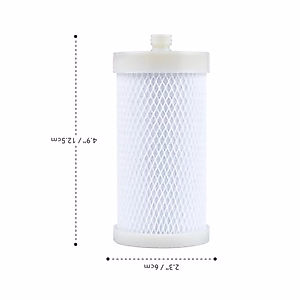 ZHYUUAX 1 Micron composite activated carbon fiber cartridge. Replacement cartridge for under sink filter, washing machine filter and shower filter - YH-A1-01