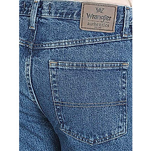 Wrangler Authentics Men's Classic 5-Pocket Regular Fit Cotton Jean, Stonewash Mid, 34W x 28L