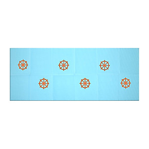 Khataland YoFoMat Kids, Ultra Thick Best Foldable Yoga Mat, Eco Friendly with Travel Bag, 60-Inch, Sky Blue