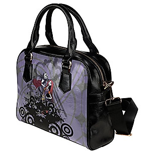 Fashion Women Crossbody Bag Shoulder Handbags Jack and Sally The Nightmare Before Christamas Print.