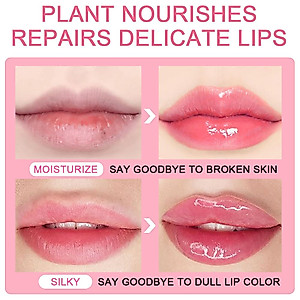 BINGBRUSH 3 Pcs Color Changing Lip Gloss Tinted, Pink Plumping Magic Mood Lipstick Lip Glaze, High-Shine Clear Lip Stain Lip Balm Lip Care, Longlasting Moisturizing Lip Glow Oil