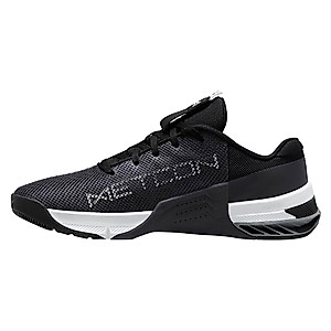 Nike Womens Metcon 8 Trainers Shoes, Black/White-DK Smoke Grey, 7.5 M US