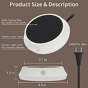 Candle Coffee Mug Cup Warmer Timer with Auto Off Function Suitable for Bedroom Study Room Living Room Kitchen to Heat Milk Tea Coffee Drinks and Melting Wax Safe Release of Scent