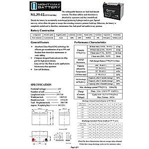 Mighty Max Battery 12V 35Ah Battery Replaces John Deere Lawn Tractor-Riding Mower 108 Brand Product