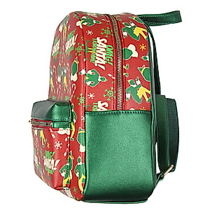 Bioworld Elf The Movie Buddy OMG! Santa! I Know Him Allover Pattern Faux Leather Mini Backpack