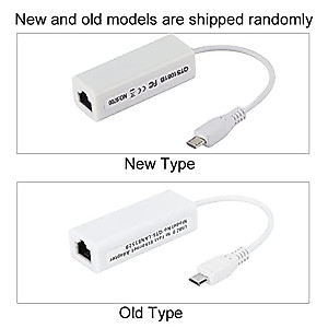 Micro USB to RJ45 Ethernet Adapter, USB 2.0 Network Adapter Automatic Switch Gigabit Half or Full Duplex for Raspberry Pi Zero 1.3/W Motherboard for OS X